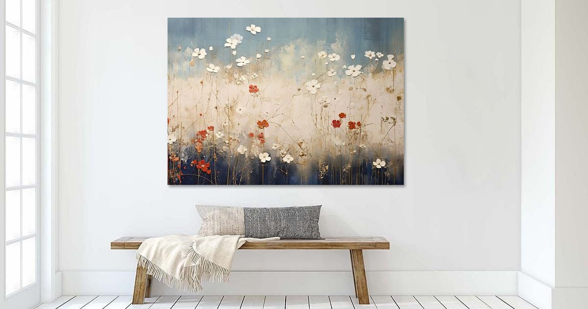 Schilderij met Bloemen 840062 van De Mooiste Kunst op canvas, behang en meer